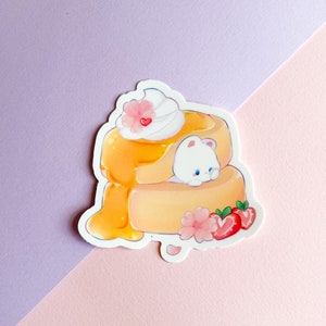 Pancake Bunny Sticker | Food Art | Cute Anime Stickers | Kawaii ...