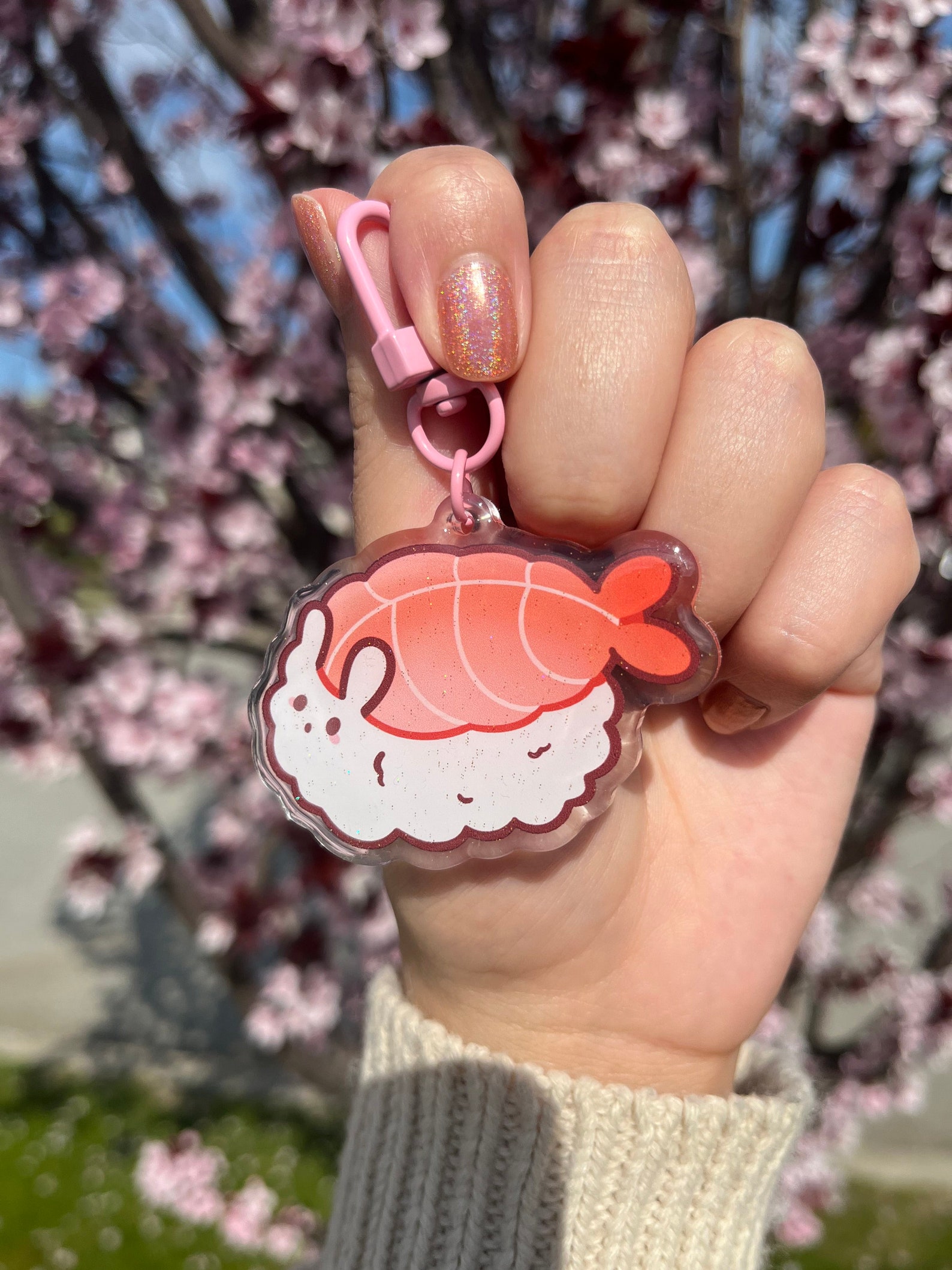Cute Sushi Bunny Keychain & Sticker Bundle Cute Acrylic - Etsy