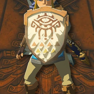 Zonai Shield: Legend of Zelda Tears of the Kingdom Wood Wall Art - Etsy