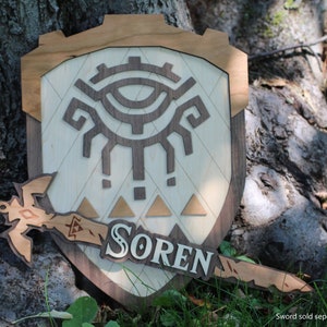 Zonai Shield: Legend of Zelda Tears of the Kingdom Wood Wall Art - Etsy