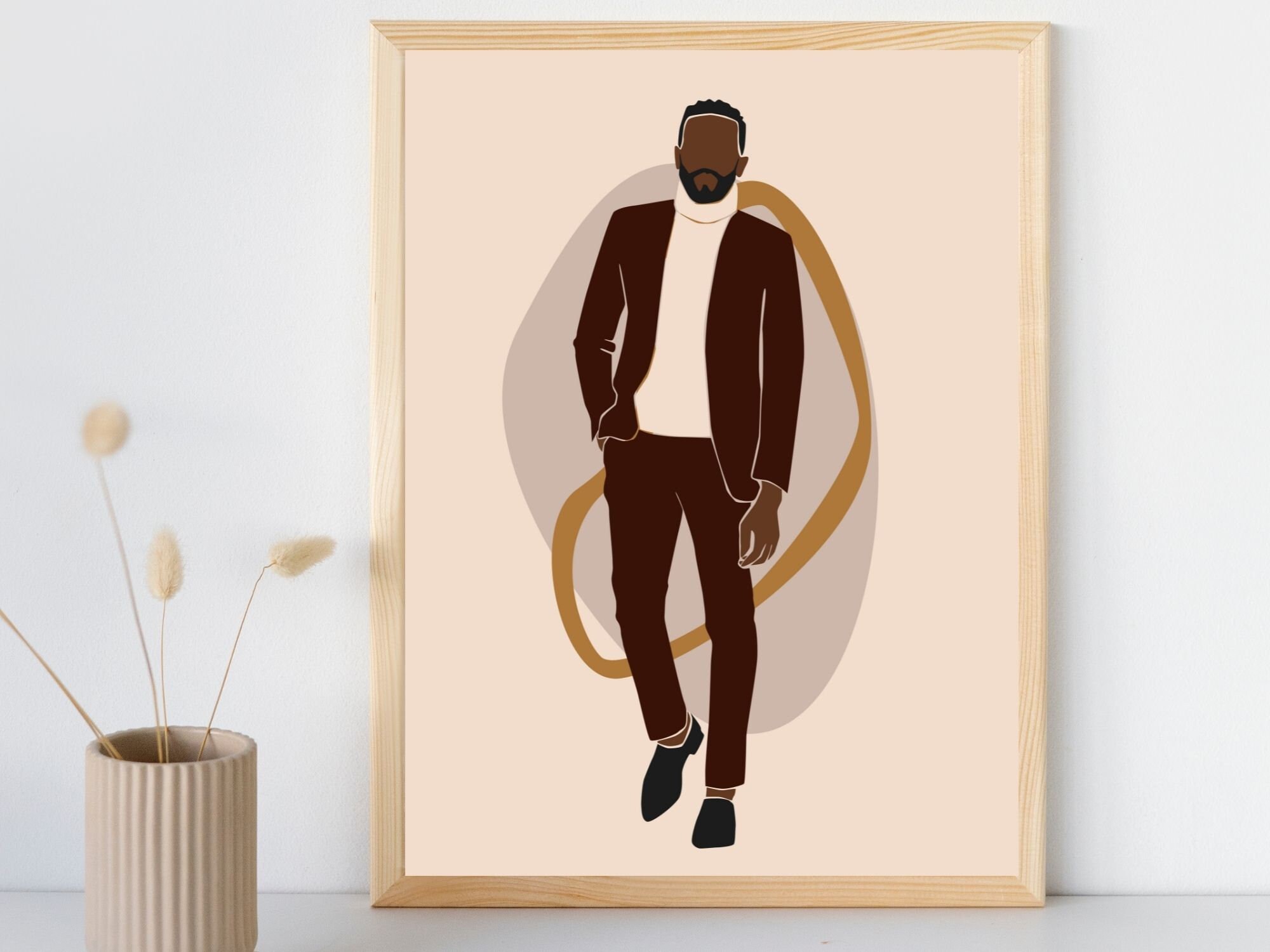 Black Man Print, Boss Man, Successful Man Art, Black Man Art, Fashion ...
