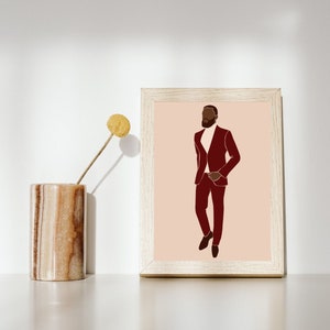 Black Man Print, Boss Man, Successful Man Art, Black Man Art, Fashion ...