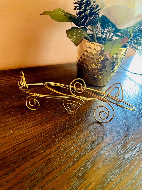 Armlet// Egyptian Brass Spiral Armlet// African Jewelry Upper - Etsy