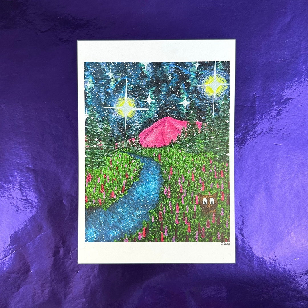 Star Gazer | Space Print | Painting Wall Art | Home Decor | A5 & A4 - Etsy