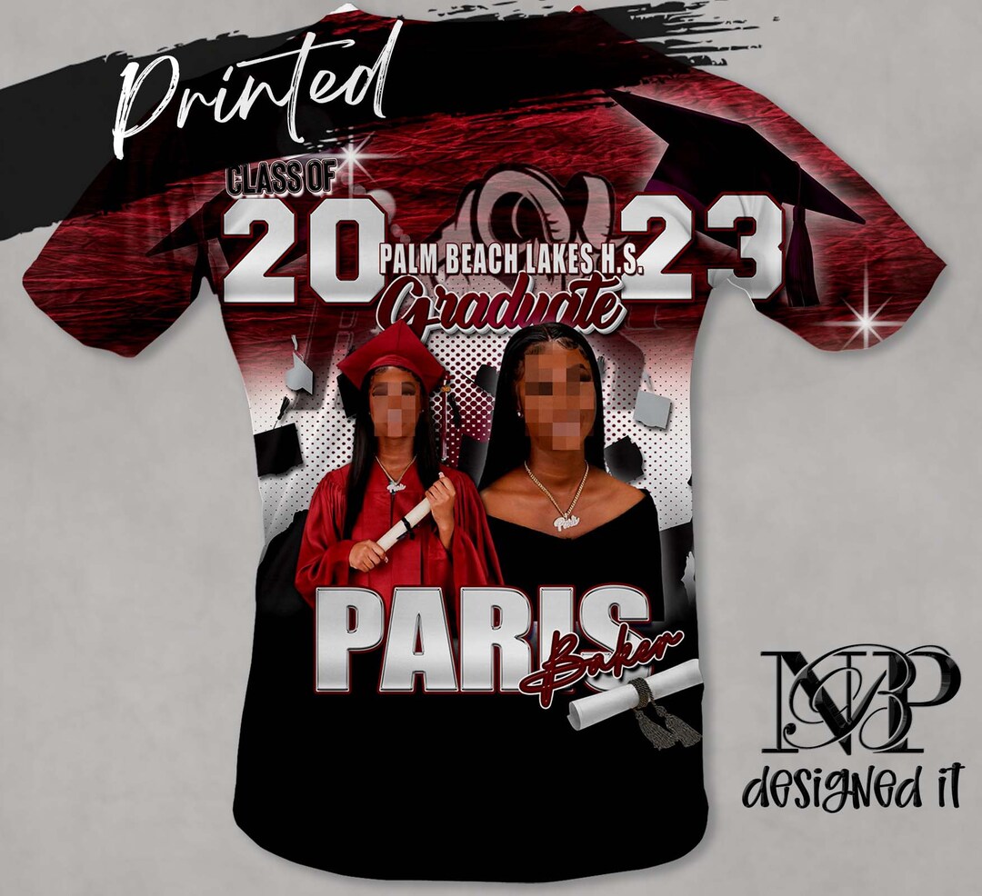 PRINTED & SHIPPED Custom 3d All Over Tshirt Design Graduation Memorial ...