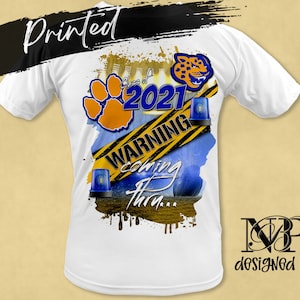 PRINTED & SHIPPED Custom 3d T-shirt 13x19 School Sports Team Graduation ...