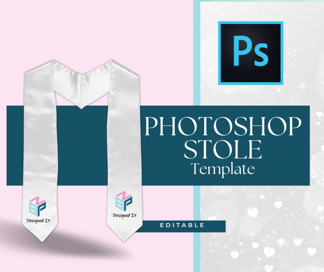 Photoshop PSD Sublimation Editable Stole Template File - Etsy