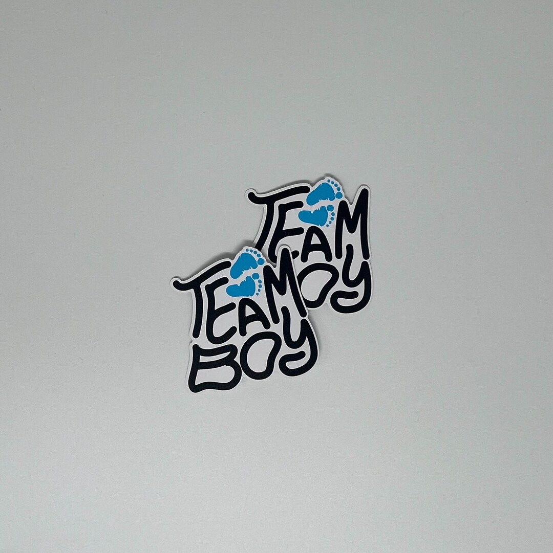 Team Boy Sticker, Gender Reveal, Decal, Pink Blue, Team Boy, Team Girl ...