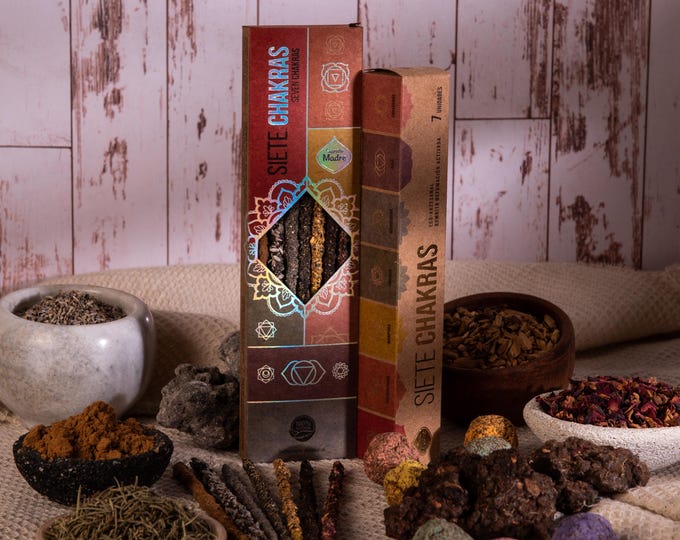 7 Chakra Incense & Smudge Bomb Set: Handmade Meditation Sticks - Etsy