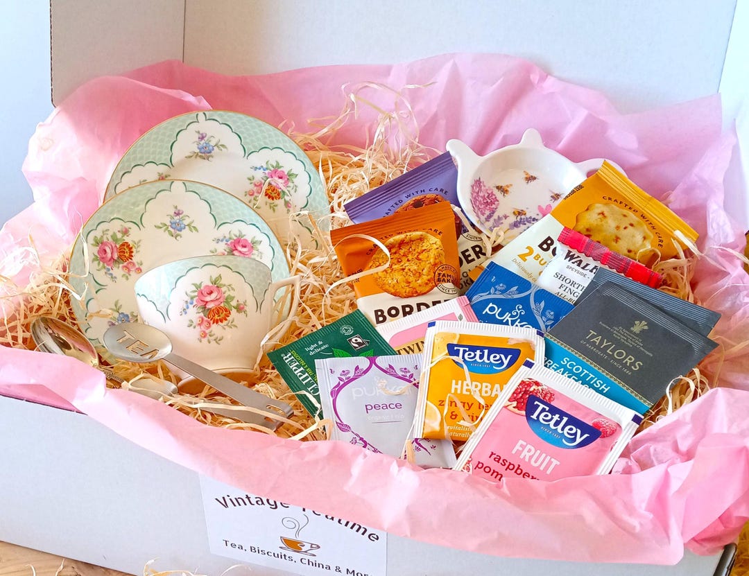 Vintage China Afternoon Tea Hamper - Minton Keswick Cup, Saucer and ...