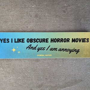 Obscure Horror Bumper Sticker - Etsy
