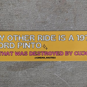 Cujo Ford Pinto Horror Bumper Sticker - Etsy