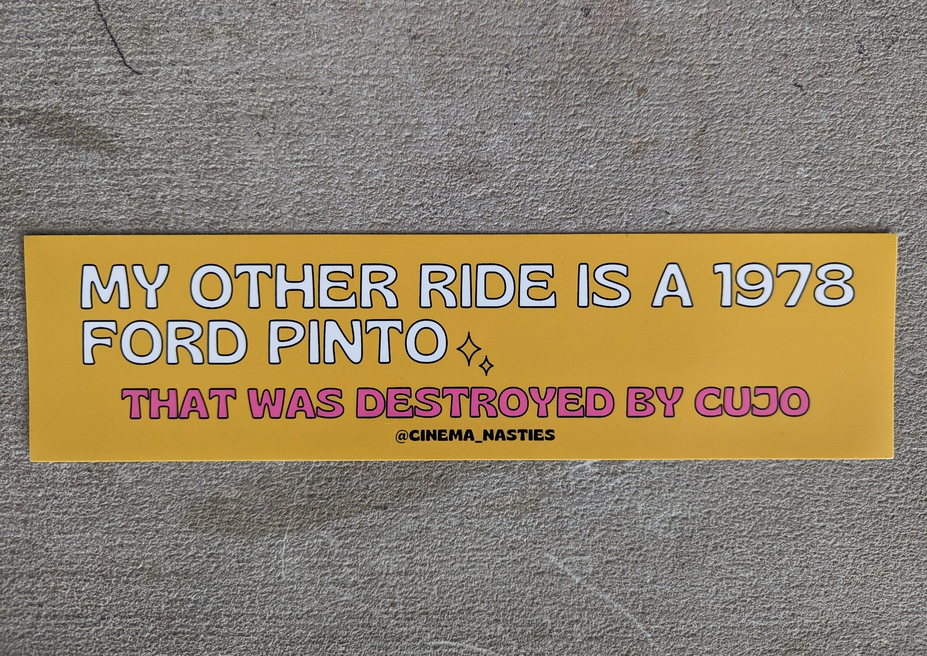 Cujo Ford Pinto Horror Bumper Sticker - Etsy