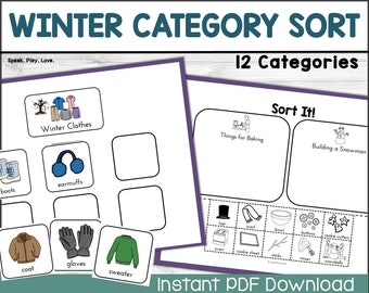 Printable Spring Category Sorting Activity, Speech Therapy, Special ...