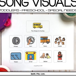 Printable Circle Time Song Visuals Interactive Communication - Etsy