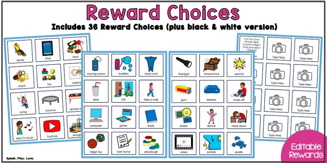 Printable Visual Schedule for Speech Therapy, First/then Board, Token ...