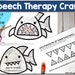 Printable Summer Speech Therapy Shark Craft, Articulation Summer ...