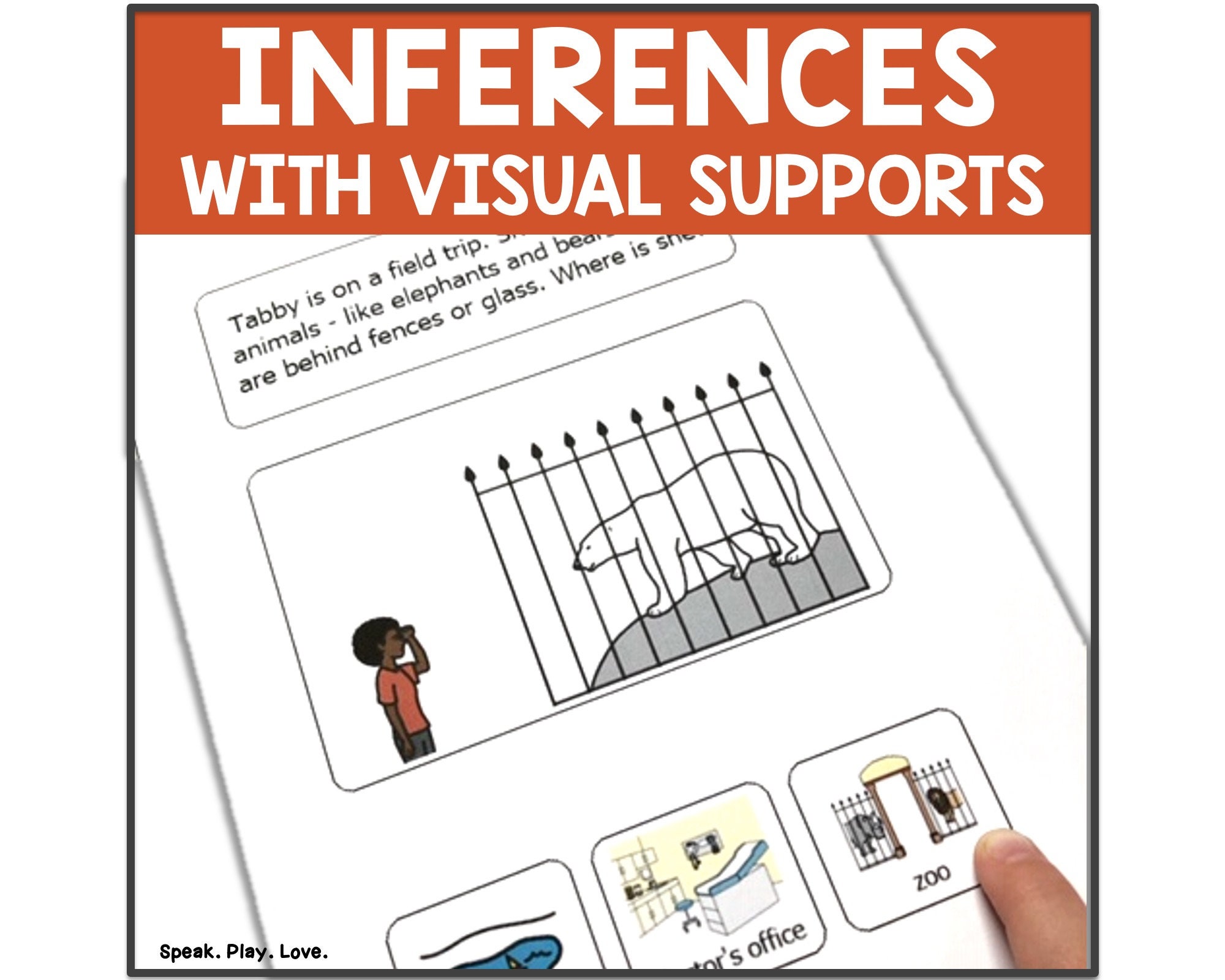 Printable Inferences Task Cards: Speech Therapy & Autism Visuals (PDF ...