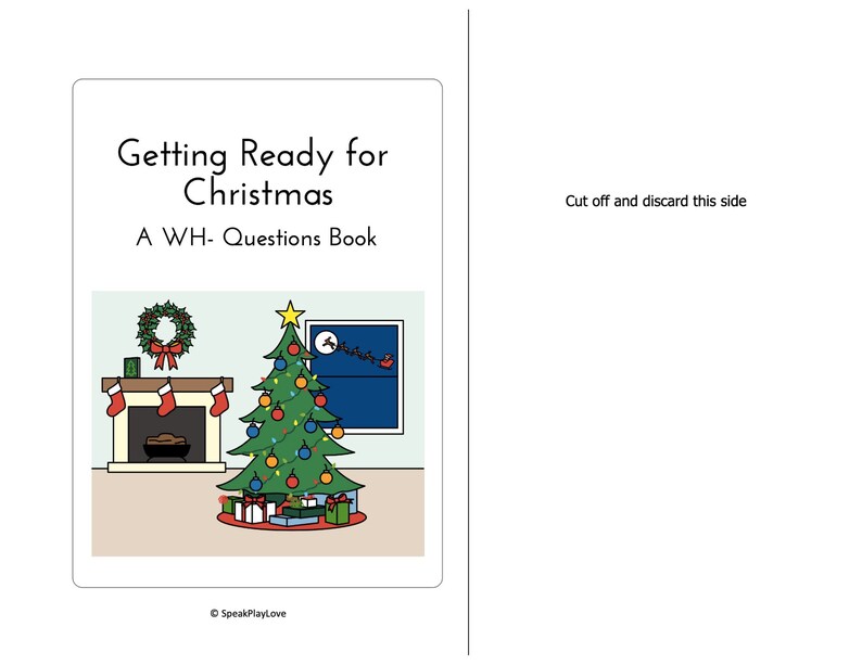 Printable Christmas Interactive Book With Wh Questions, Christmas ...