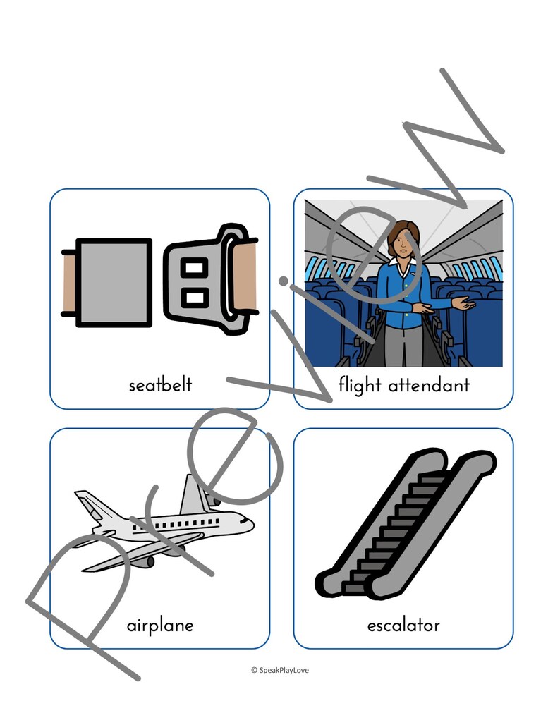 Printable Airport Scavenger Hunt for Kids, Airport Vocabulary ...
