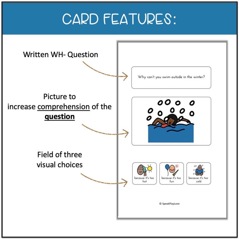 Winter Autism Activity: Printable WH Questions Task Cards, Speech ...