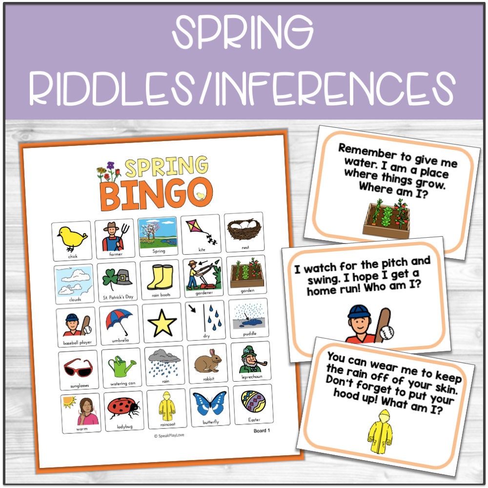 Printable Spring Bingo Activity, 32 Bingo Boards, Language Learning ...