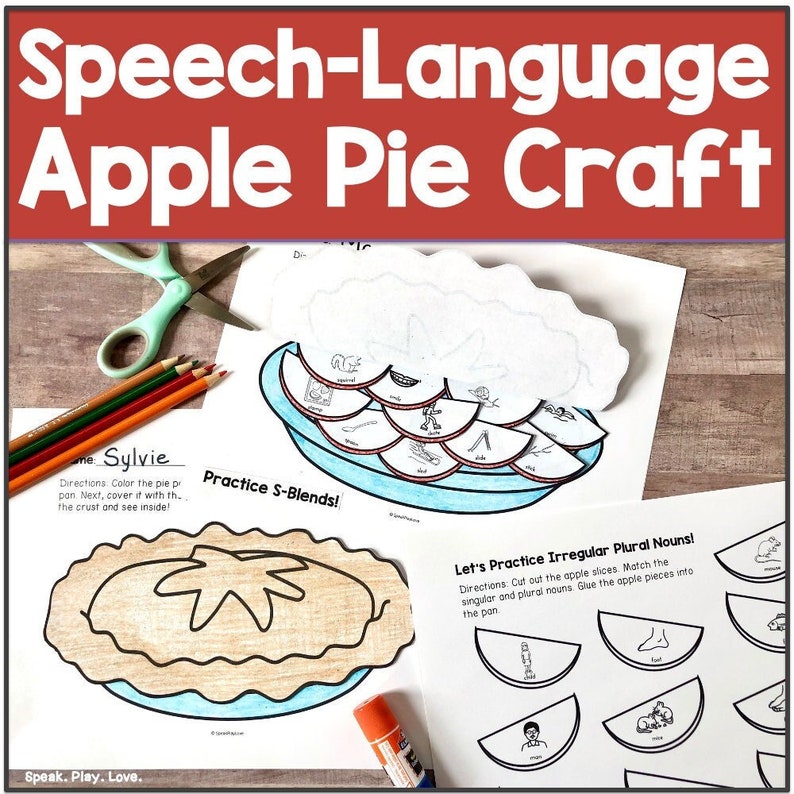 Printable Speech Therapy Craft, Fall, Thanksgiving, Articulation ...