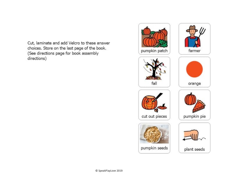 Printable Pumpkin Interactive Book With Wh Questions, Fall Speech ...