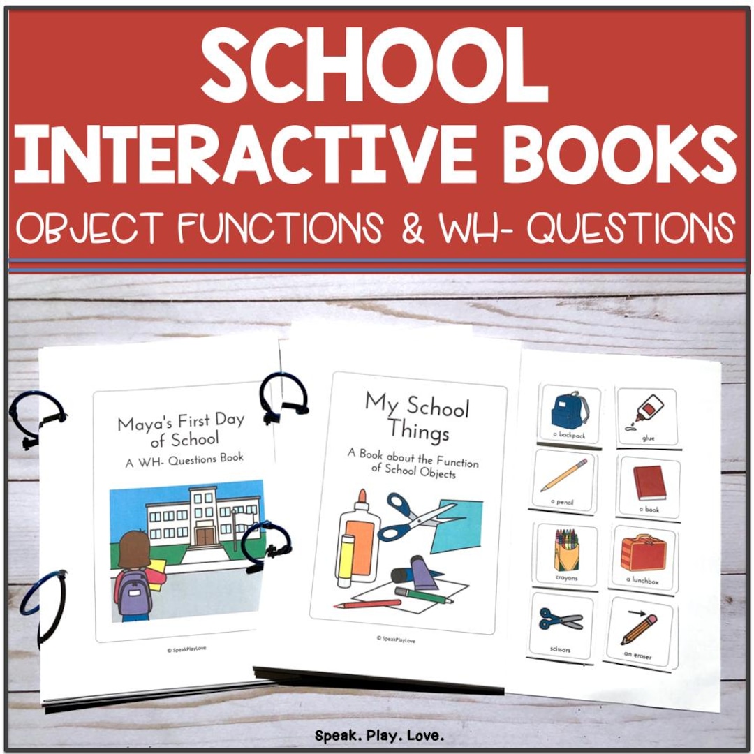 Printable Interactive Books With School-theme, Back to School Speech ...