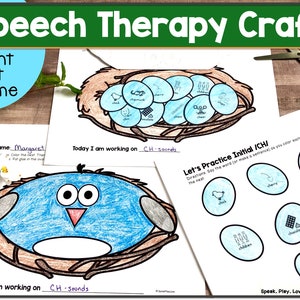 Printable Speech Therapy Craft, Articulation Worksheets, Cut and Glue ...