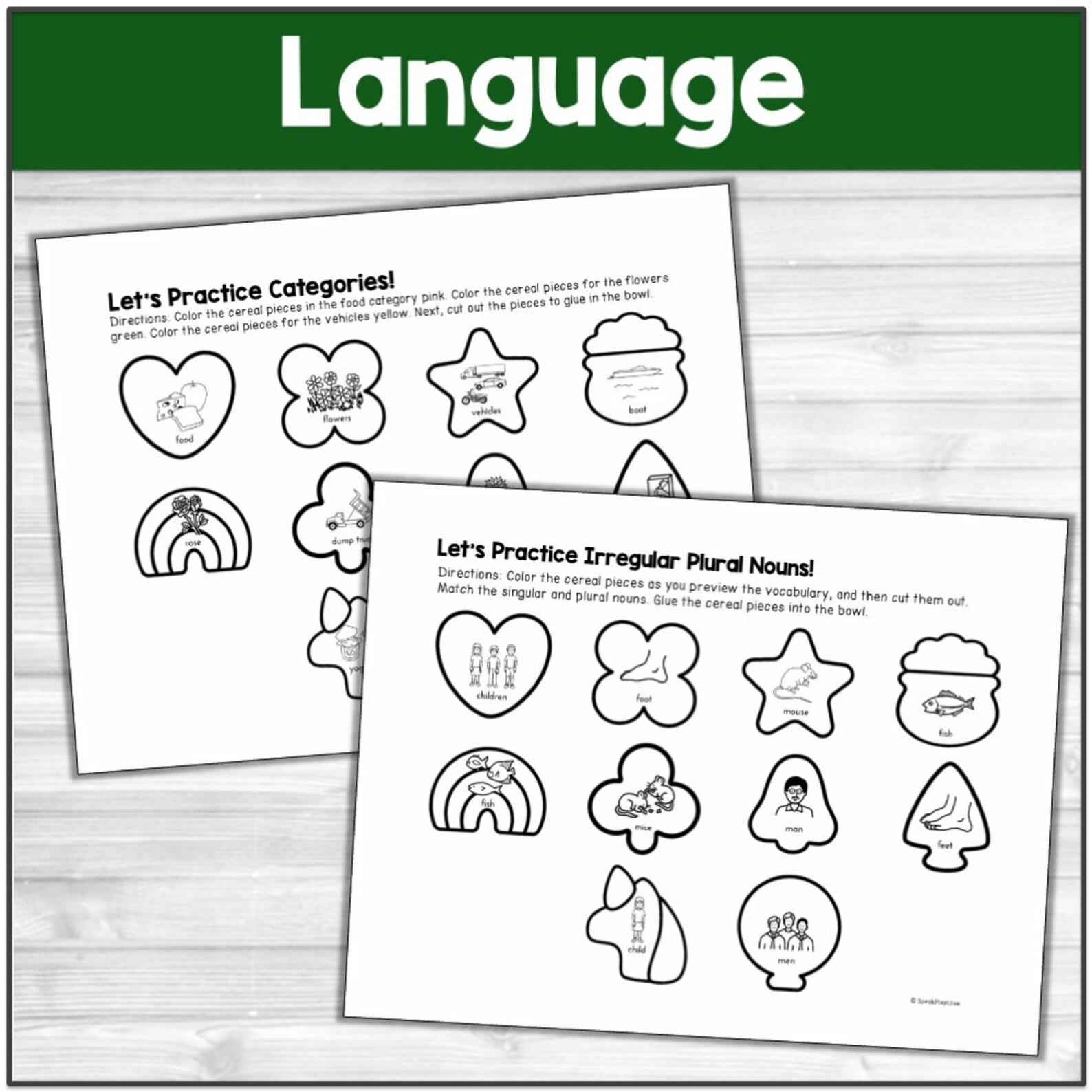 Printable St Patrick's Day Speech Therapy Craft, Articulation ...