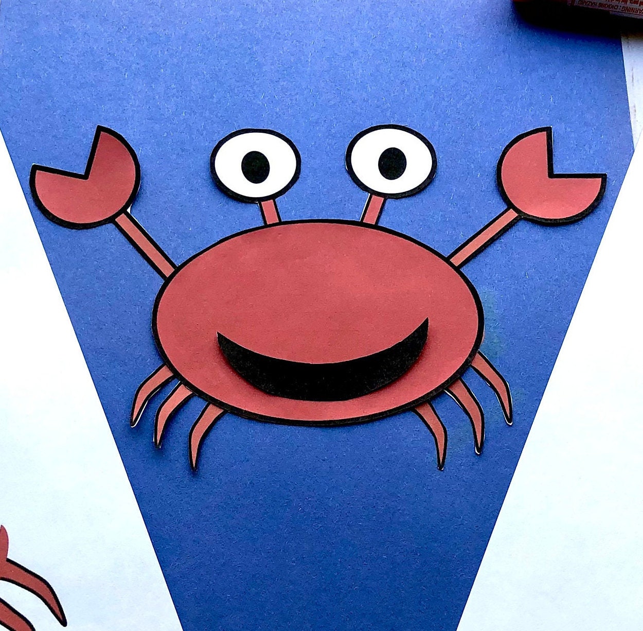 Printable Summer Craft for Kids, Roll-a-crab Game and Craft, Ocean ...