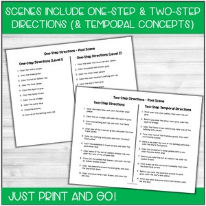 Printable Summer Following Directions Coloring Pages, Digital Download ...