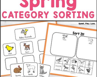 Printable School Category Sorting Activity, Speech Therapy, Special ...