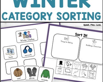 Printable School Category Sorting Activity, Speech Therapy, Special ...