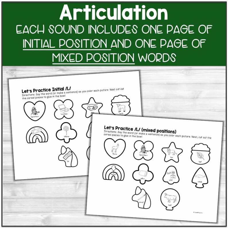 Printable St Patrick's Day Speech Therapy Craft, Articulation ...