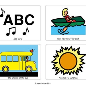 Printable Circle Time Song Choice Cards: Preschool & Toddler Visuals ...