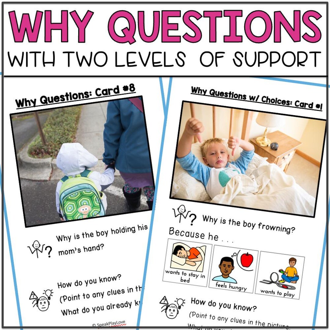 Why Questions Cards Printable; WH Questions With Visual Supports ...