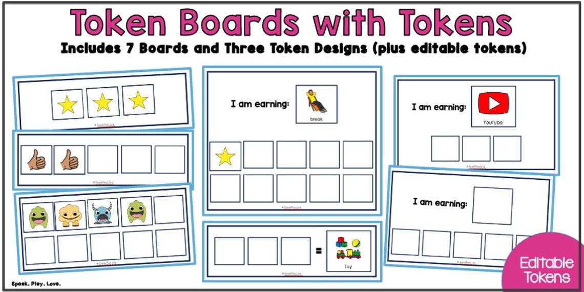Printable Visual Schedule for Speech Therapy, First/then Board, Token ...