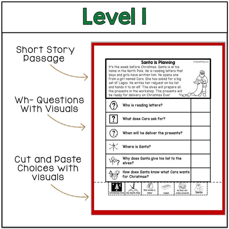 Christmas Short Stories With WH Questions: Speech Therapy (digital ...