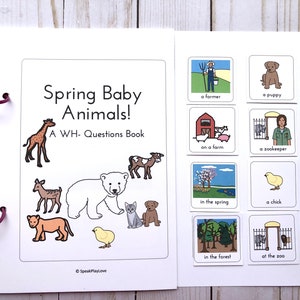 Printable Spring Interactive Books, Wh Questions for Speech Therapy ...