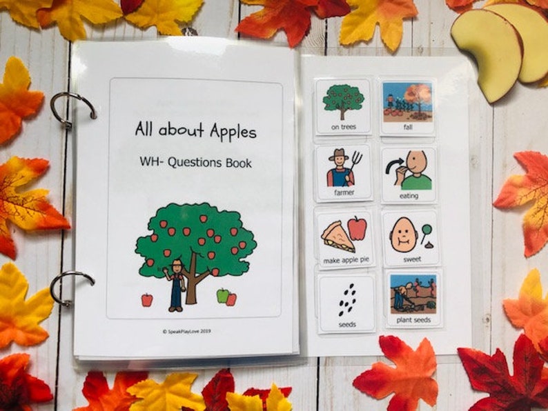 Printable Apple Interactive Book: Speech Therapy, Autism (PDF Download ...
