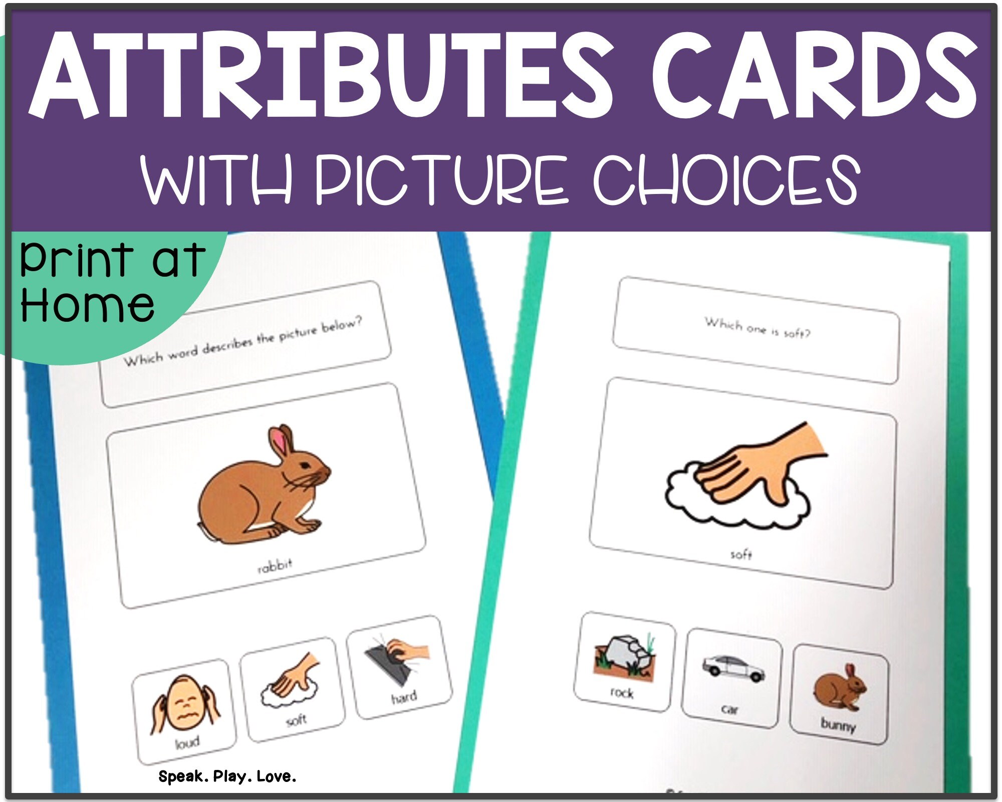 Attributes Cards Printable, Describing Words, Adjectives, Speech ...