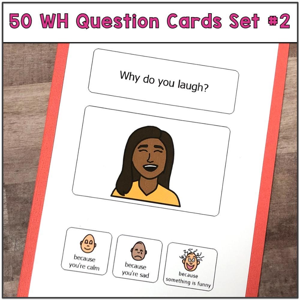 WH Questions Cards: Speech Therapy & Autism Visuals (PDF) - Etsy