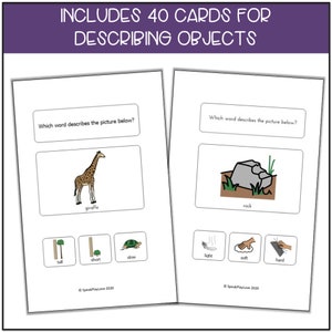 Attributes Cards Printable, Describing Words, Adjectives, Speech ...
