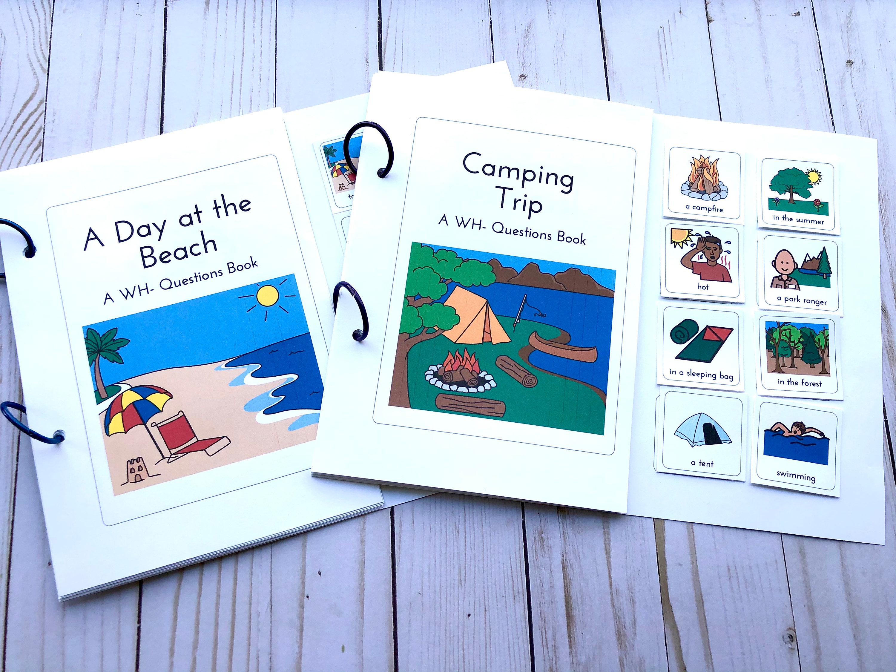Printable Summer Interactive Books, Wh Questions for Speech Therapy ...