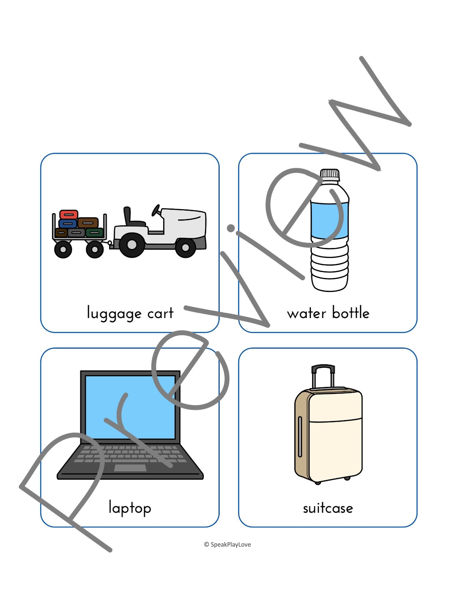 Printable Airport Scavenger Hunt for Kids, Airport Vocabulary ...