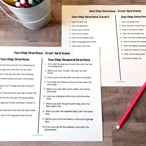 Printable Following Directions Coloring Pages, Speech Therapy Coloring ...