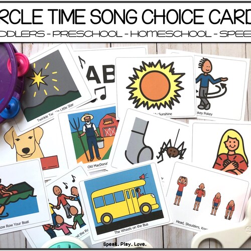 Printable Circle Time Song Choice Cards Great Song Visuals - Etsy Canada