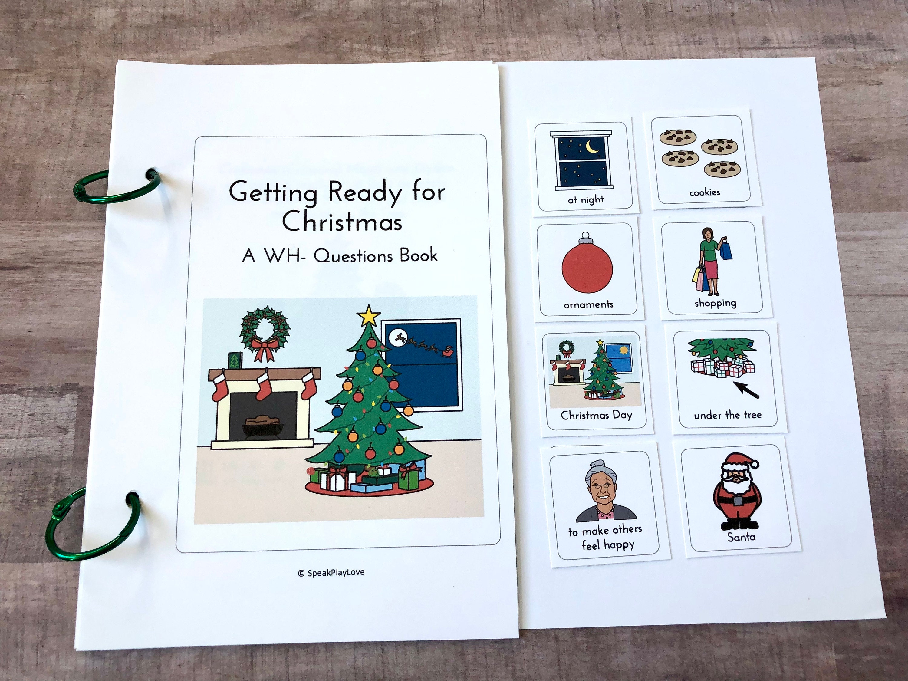 Printable Christmas Interactive Book With Wh Questions, Christmas ...